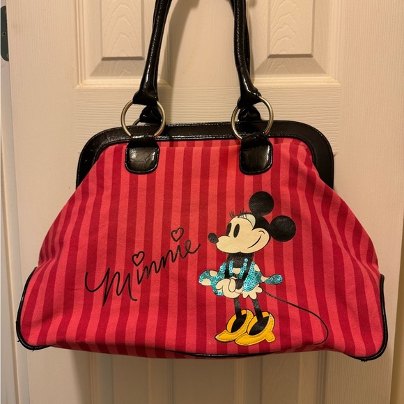 Disney | Bags | Disney Minnie Mouse Red And Black Shoulder Bag | Poshmark